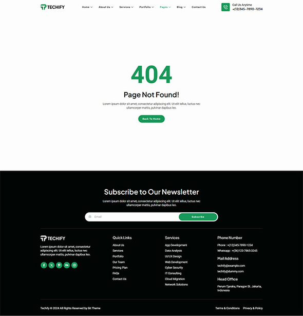 Techify - IT Services & Solutions Elementor Template Kit by Bit-Theme
